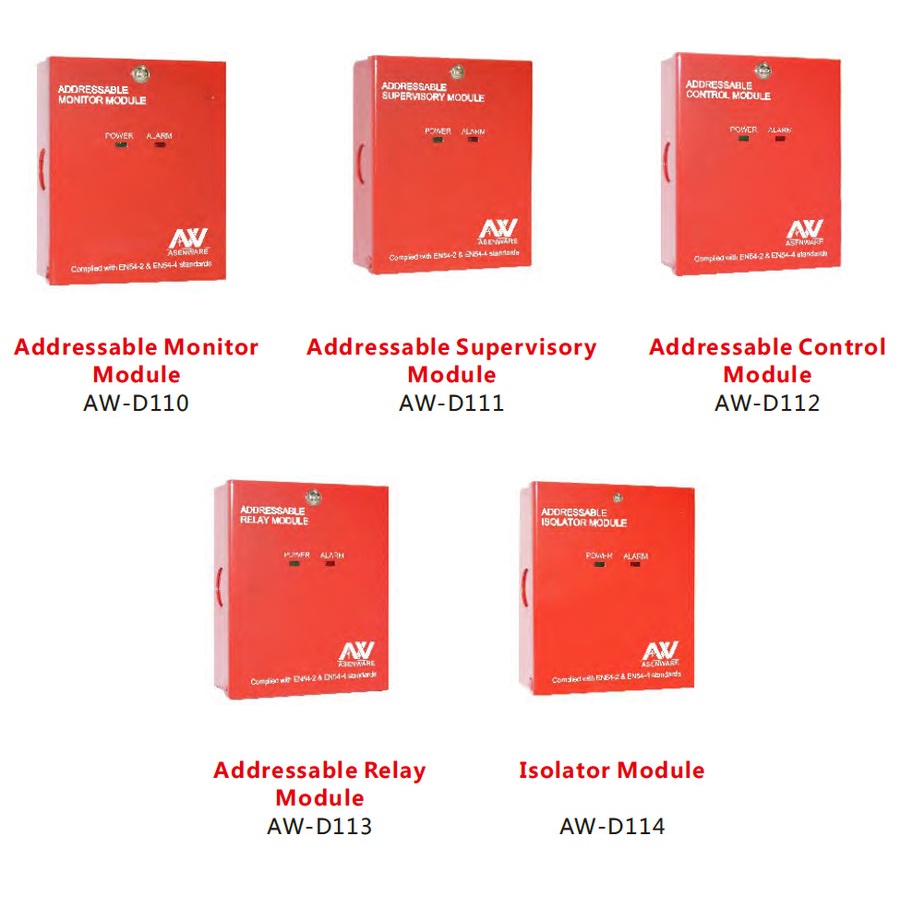 Jual ASENWARE Addressable Module Monitor Supervisory Control Relay ...