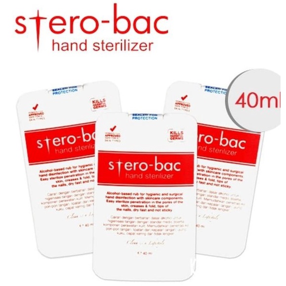 Jual Sterobac Hand Sterilizer 40ml Stero-bac Sanitizer 40 ml | Shopee ...