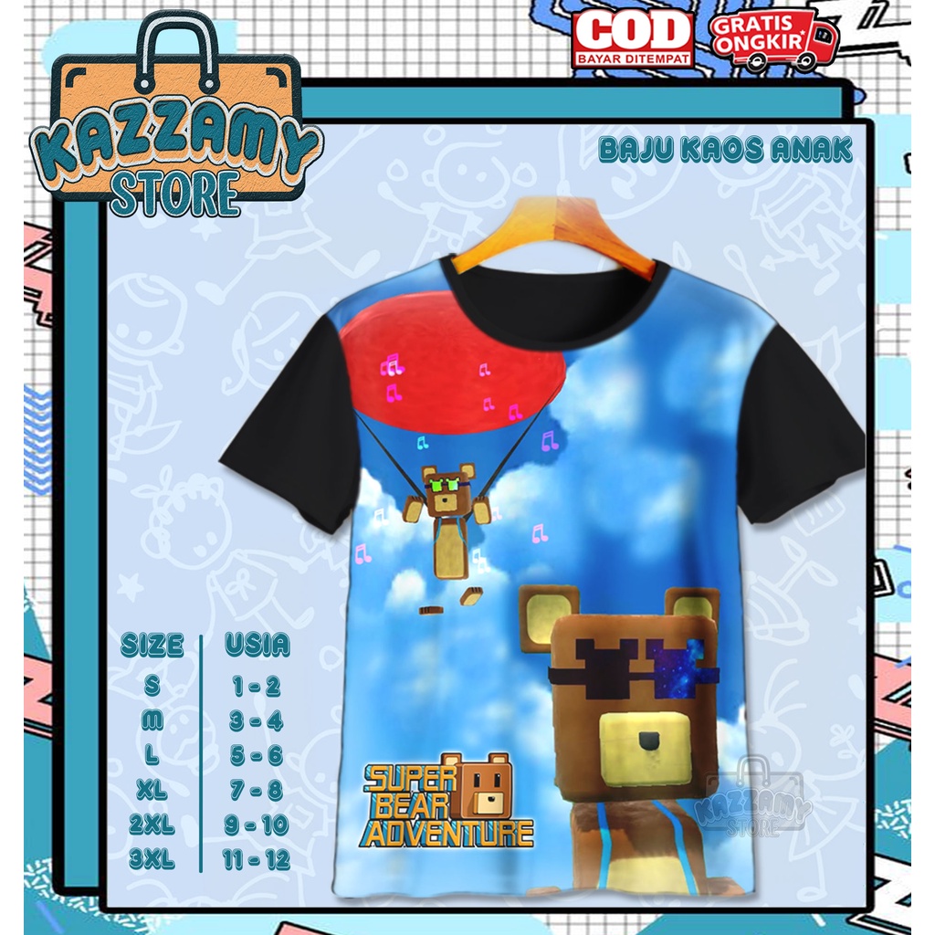 Jual Baju Kaos Anak 3D Kaos Anak Super Bear Adventure - Beruang Sultan ... Jual Baju Kaos Anak 3D Kaos Anak Super Bear Adventure - Beruang Sultan ...