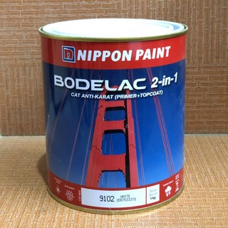 Jual Cat Bodelac 2 in 1 Nippon Paint Pelapis Anti Karat White Glossy ...