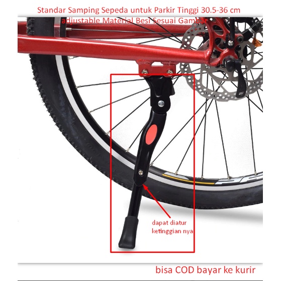 Jual Standar Samping Sepeda untuk Parkir Tinggi 30.5-36 cm adjustable ...