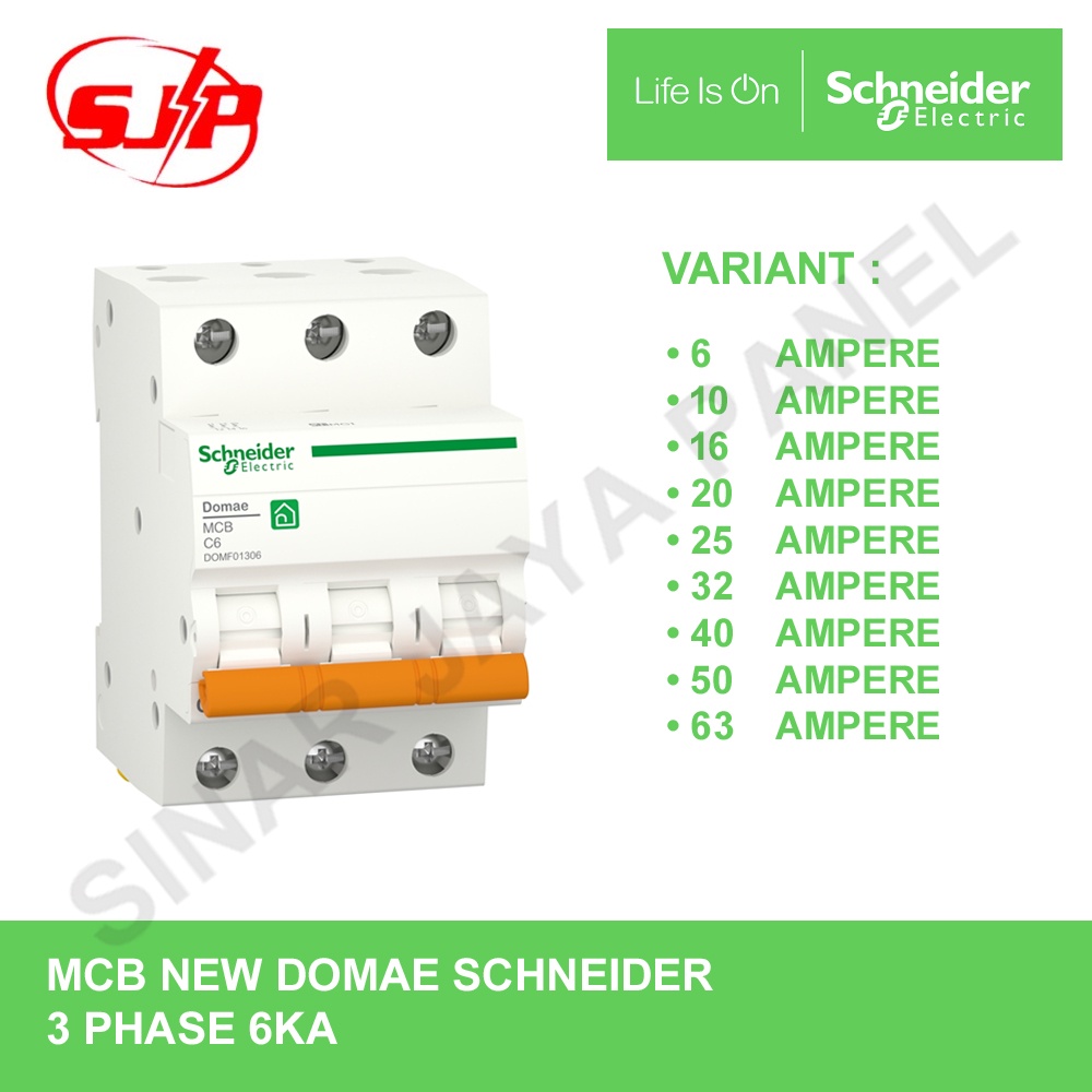 Jual MCB NEW DOMAE SCHNEIDER 3 PHASE 6A 10A 16A 20A 25A 32A 40A 50A 63A ORIGINAL | Shopee Indonesia