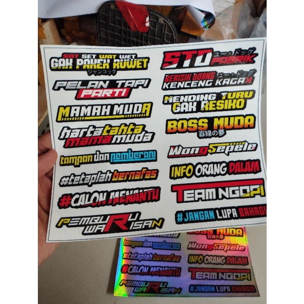 Jual Sticker Pack Kata Kata Racing / Stiker Racing Viral / Stiker Helm ...