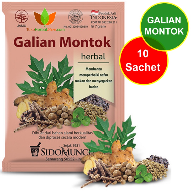Jual JAMU GALIAN MONTOK SIDOMUNCUL 10 SACHET JAMU OBAT HERBAL PENAMBAH ...