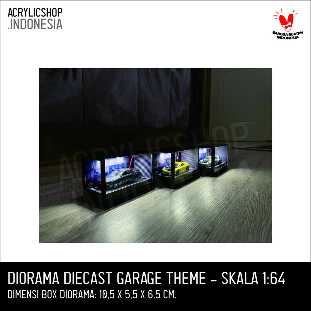 Jual Diorama Acrylic / Diecast / Display Hotwheels Akrilik Single Car 1 ...