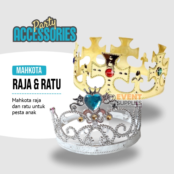 Jual Mahkota Raja Ratu / Mahkota Princess Ulang Tahun Happy Birthday ...
