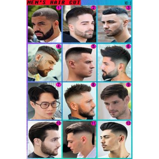 Jual 4 Lembar Poster Rambut Pria Dewasa / Poster Pangkas Rambut ...