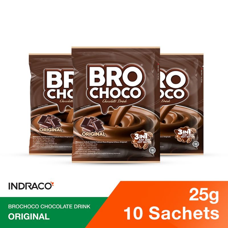 Jual BRO Choco Drink Coklat 10 Sachet | Shopee Indonesia