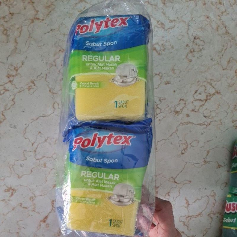 Jual Sabut Spon/Sponge serbaguna POLYTEX Regular harga 1pcs | Shopee ...