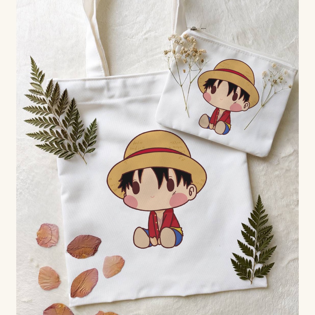 Jual ONE PIECE TOTE BAG + PENCIL CASE ANIME / ANIME KIT / ANIME FANKIT ...