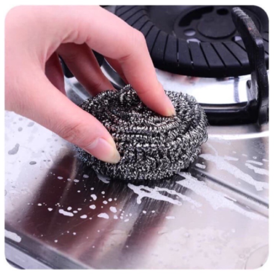 Jual sabut kawat pencuci piring spons stainless sponge sikat besi wajan ...