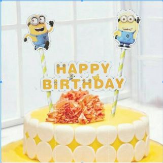 Jual Cake Topper / Topper Kue HBD / Happy Birthday Karakter / Kartun ...