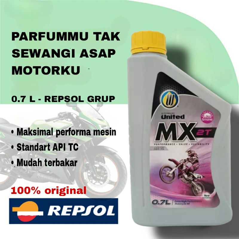 Jual OLI SAMPING ORIGINAL MX UNITED 0,7 L WANGI PERMEN KARET LOW SMOKE ...