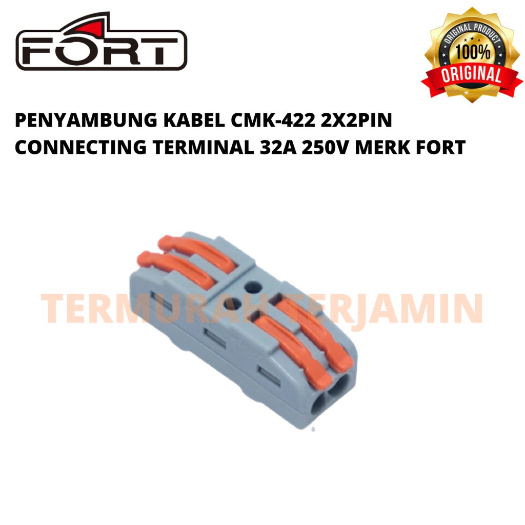 Jual PENYAMBUNG KABEL CMK-422 2X2PIN CONNECTING TERMINAL 32A 250V MERK ...