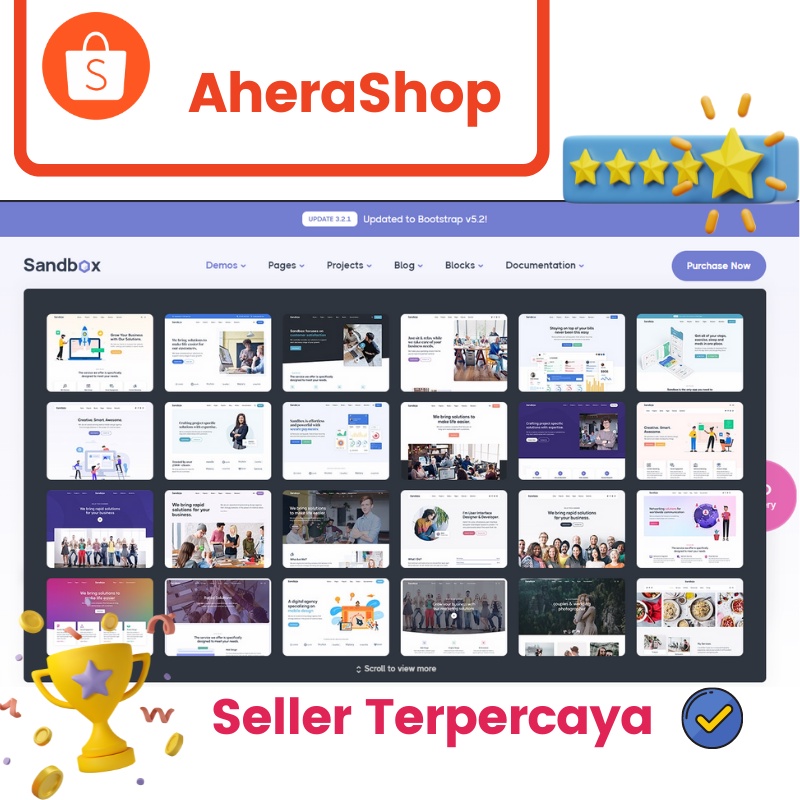 Jual Tema Landing Page Modern & Multipurpose Bootstrap 5 Template ...