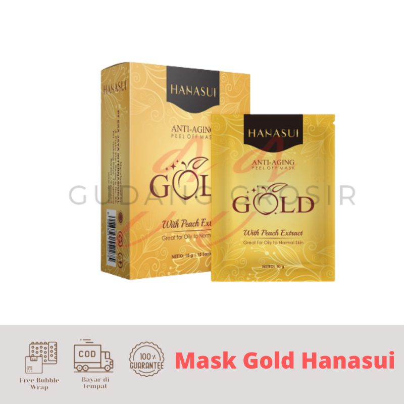 Jual (HANASUI) MASKER GOLD BOX | Shopee Indonesia
