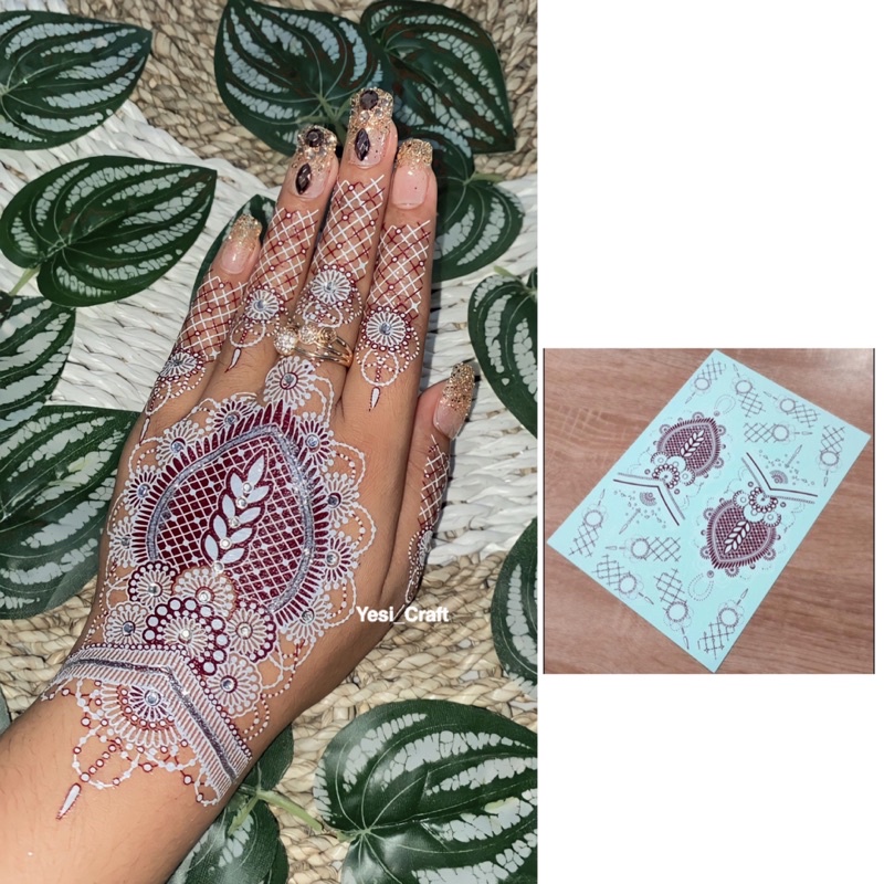 Jual HENNA INSTAN 3D / HENNA TEMPEL / STIKER HENNA / HENNA VIRAL | Shopee Indonesia