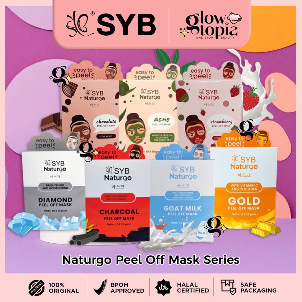 Jual SYB NATUR90 Peel Off Mask | SYB Masker Naturgo 1 SACHET - Masker ...
