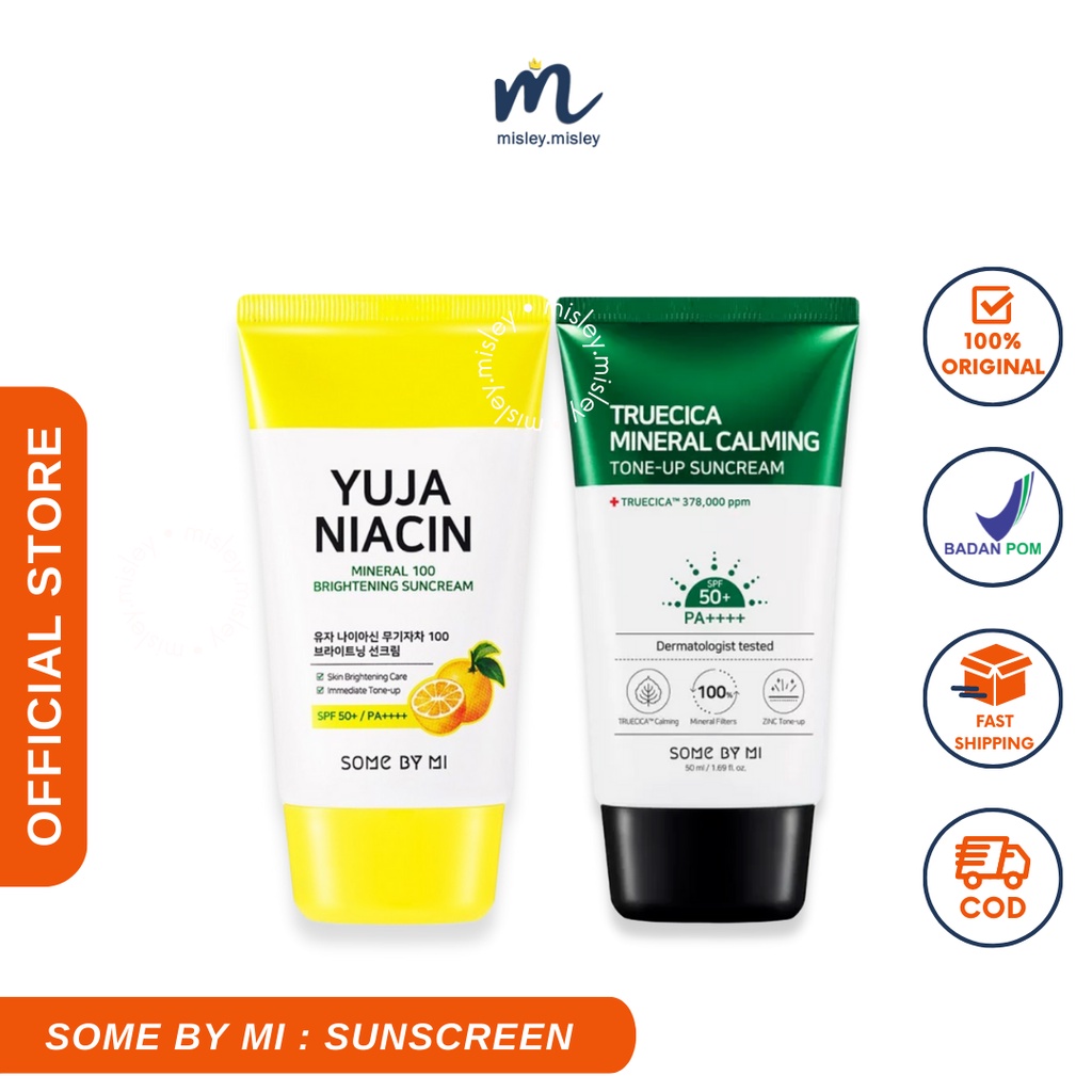 Jual MISLEY - SOME BY MI Truecica Mineral Calming Tone up Sun Cream ...