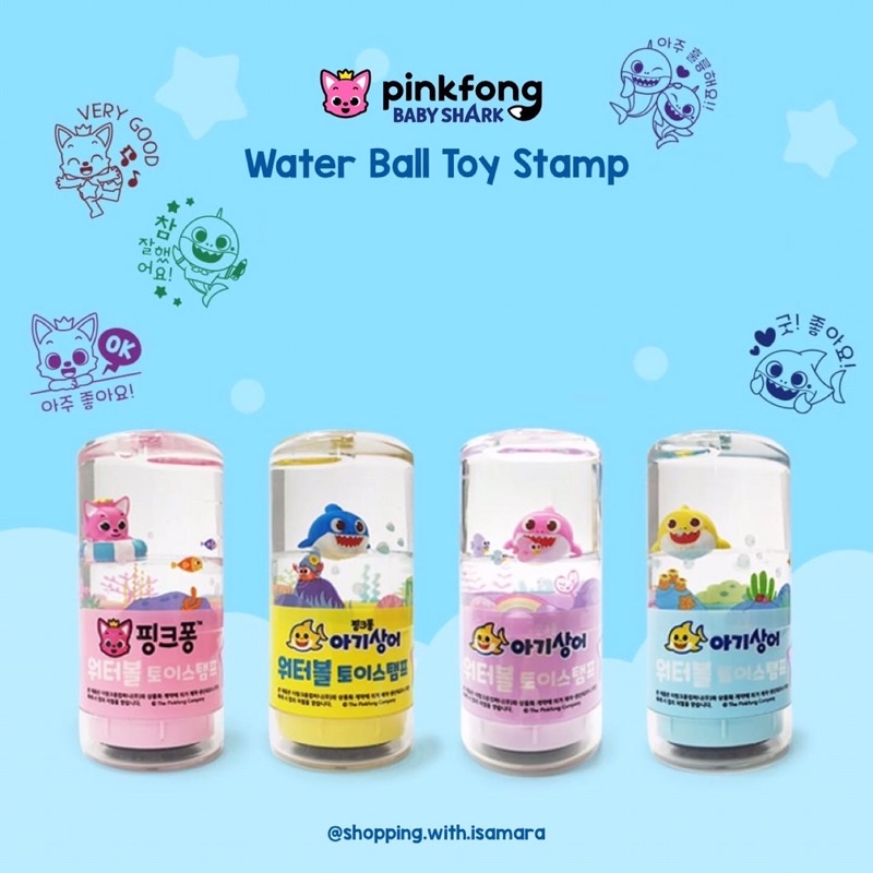 Jual Pinkfong Baby Shark Water Ball Toy Stamp / Mainan stempel / cap ...