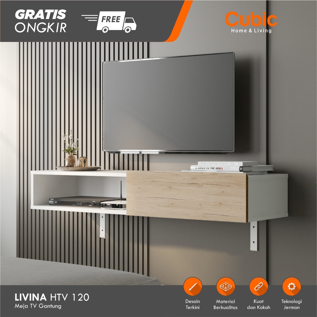 Jual Cubic Rak TV Gantung / LIVINA HTV 120 | Shopee Indonesia