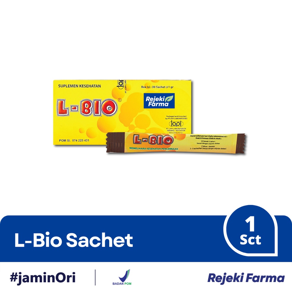 Jual L-Bio Sachet 1 Strip isi 1g Gram - LBio L Bio Pencernaan Anak ...