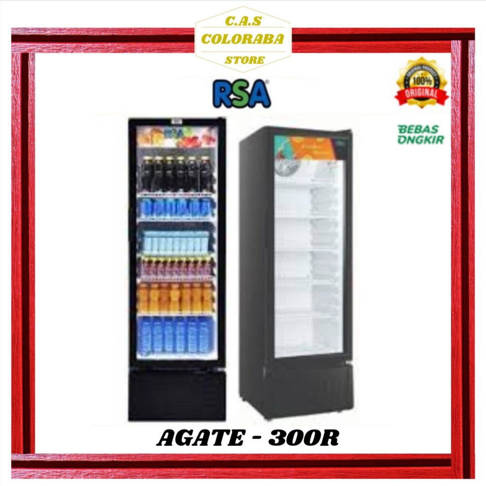 Jual RSA SHOWCASE COOLER AGATE-300R LEMARI PENDINGIN AGATE300R AGATE ...