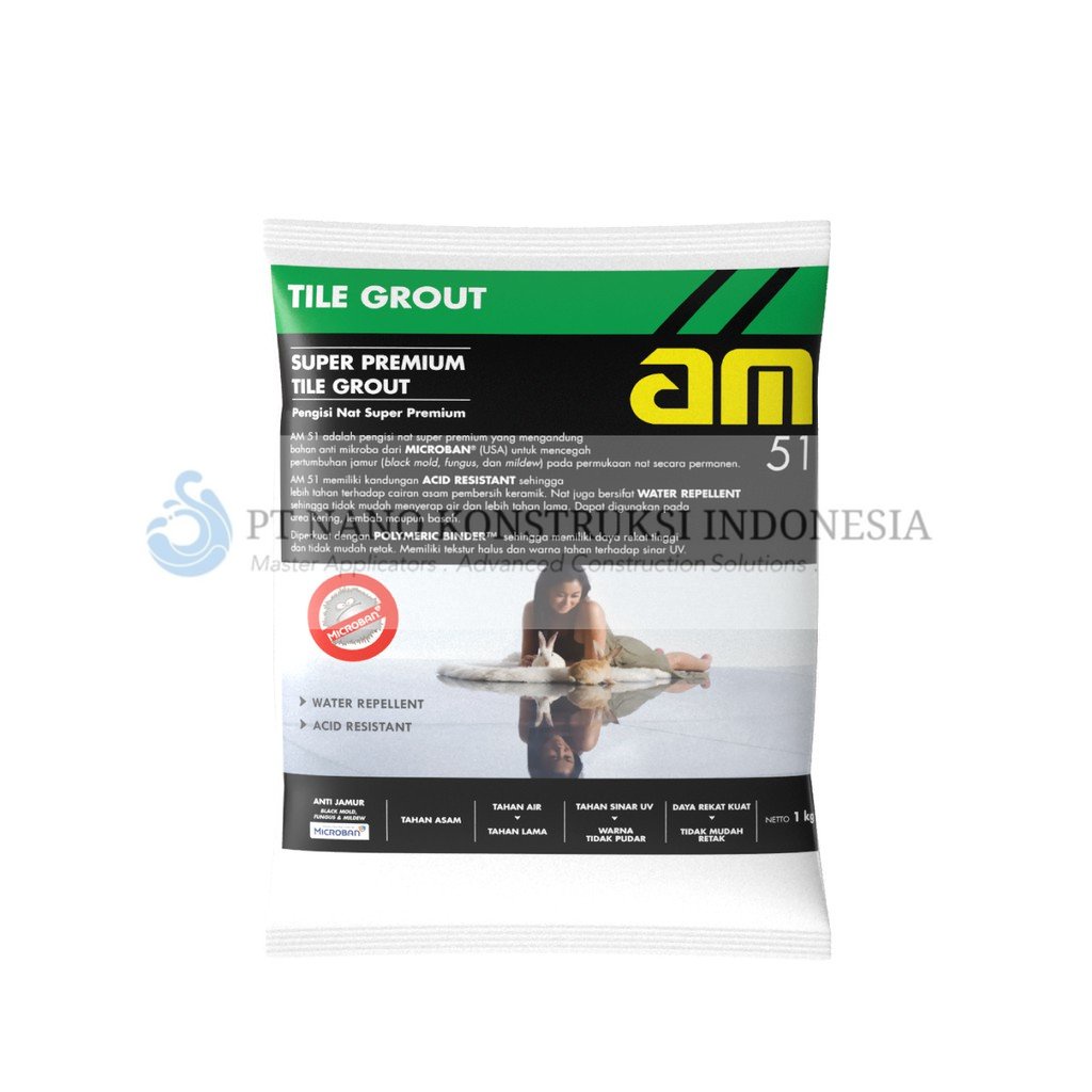 Jual AM Mortar AM 51 - Nat Anti Jamur Tahan Asam* kemasan 1kg | Shopee ...