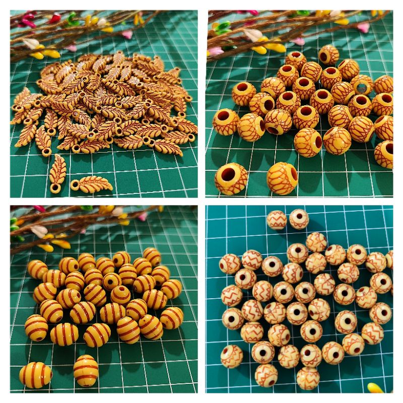 Jual Aneka monte kayu - manik Kayu Ukir - Manik Corak - Mote Akrilik ...