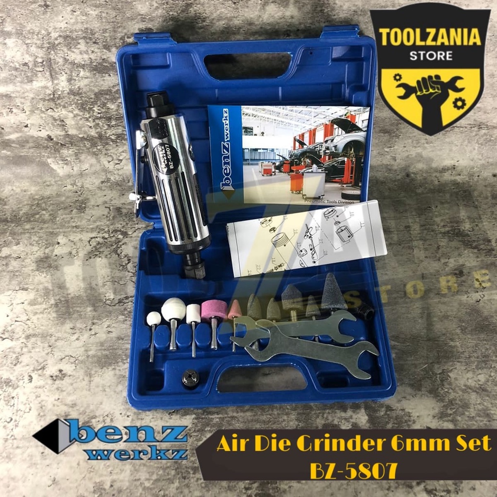 Jual Gerinda angin set 6mm BZ-5807 alat cunner air die grinder benz ...