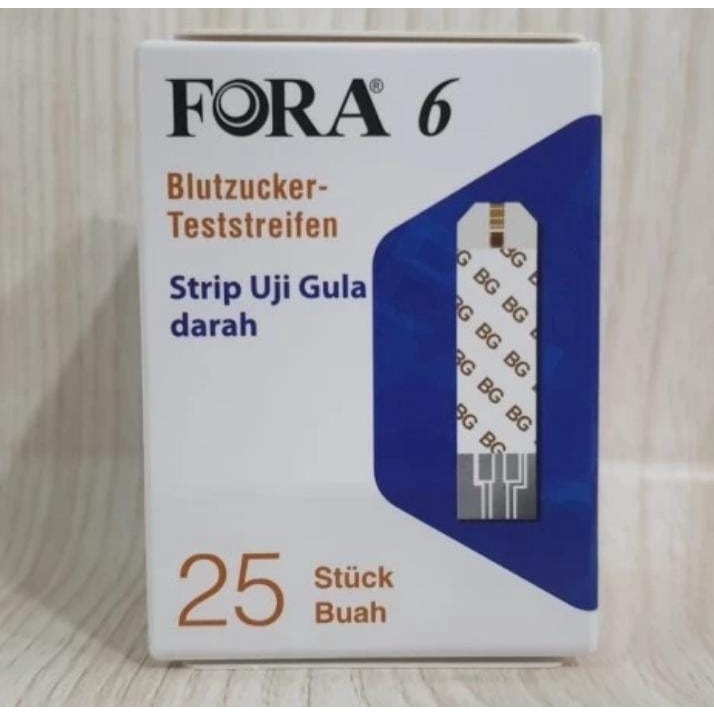 Jual Strip Gula Darah Fora Glucose Glukosa Fora 6 Plus 6 in 1 Isi 25 ...