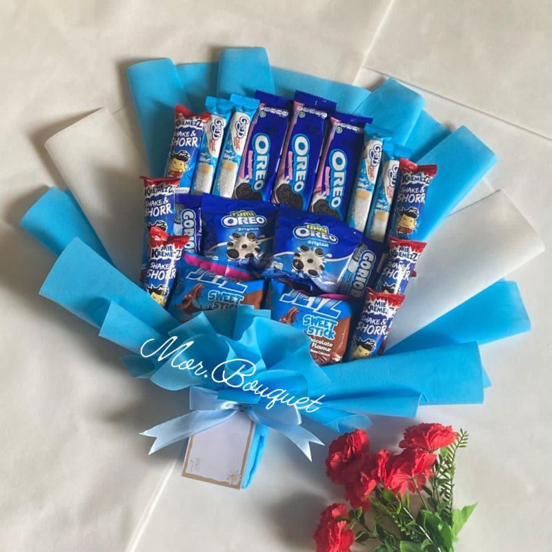 Jual BOUQUET SNACK / BUCKET SNACK / BUKET MAKANAN | Shopee Indonesia