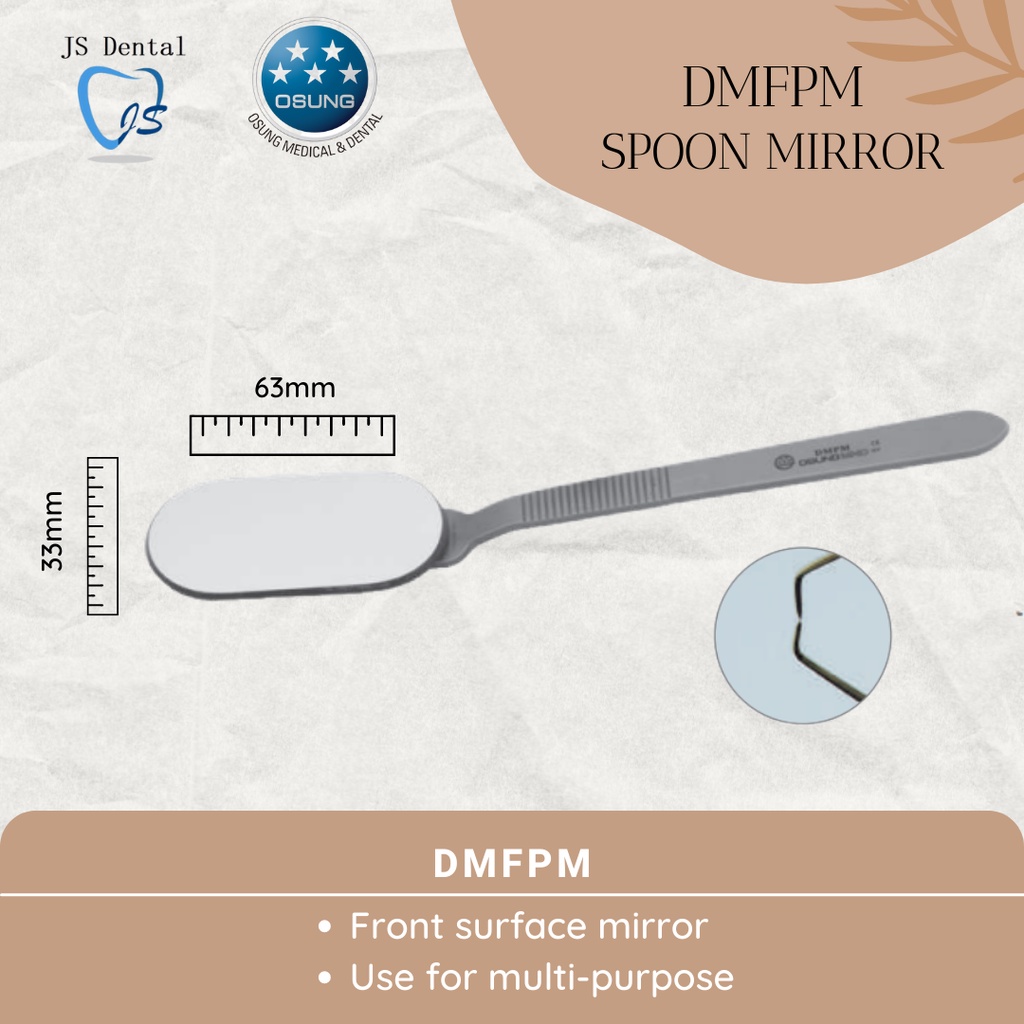 Jual Dental Spoon Mirror DOKTER GIGI / Kaca Mulut Lebar Panjang OSUNG ...
