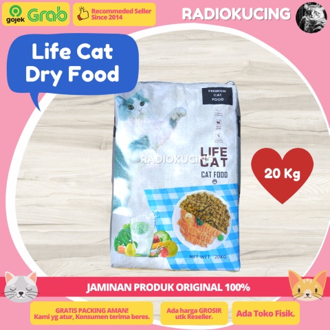 Jual Life Cat 20 kg Karung Makanan Kucing Cat Food [ JUWIES RADIO ...