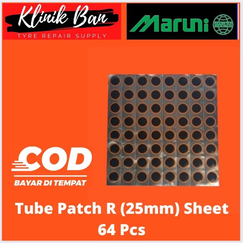 Jual Maruni Tube Patch R Lembar Isi 64pcs Karet Koyok Tambal Ban TipTop | Shopee Indonesia