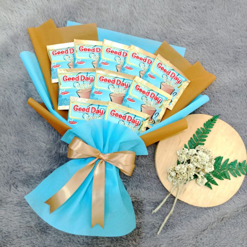 Jual Buket kopi/ BUKet Snack / BUKET GOOD DAY COLLIN/ buket biru ...