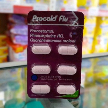 Jual PROCOLD FLU 1 BLISTER 6 TABLET / OBAT FLU DEMAM SAKIT KEPALA ...