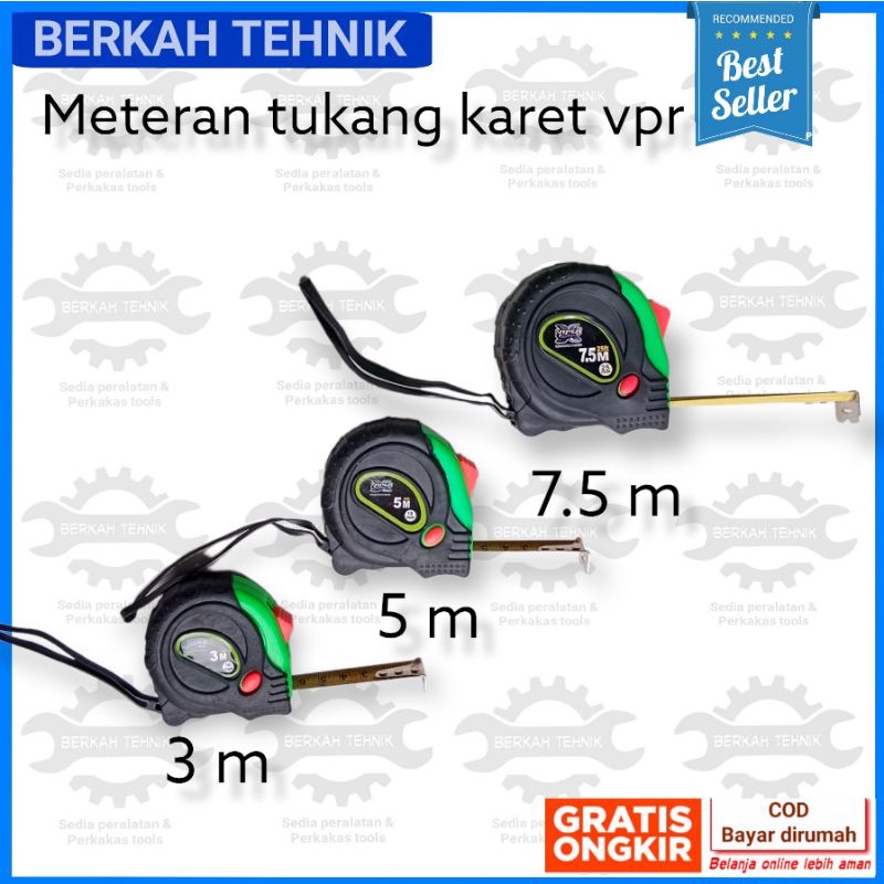 Jual meteran 3m 5m 7,5m tukang bangunan / meteran karet berkualitas ...