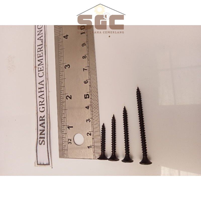 Jual (50 pcs) Skrup sekrup gypsum ukuran 2,5 cm 3 cm 4 cm 5 cm gipsum dinding kayu | Shopee ...