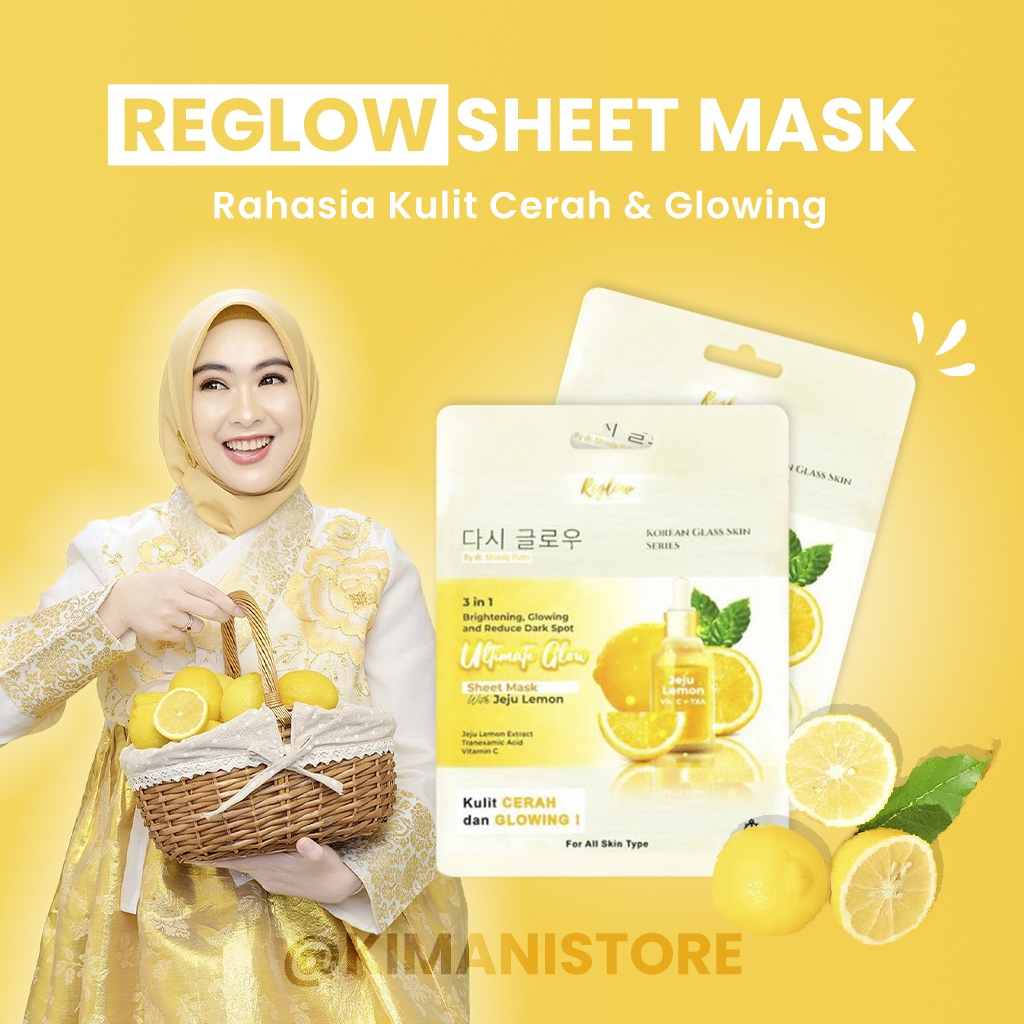 Jual REGLOW jeju lemon Facial Mask Sheet Masker Wajah 3 in 1 | Shopee ...