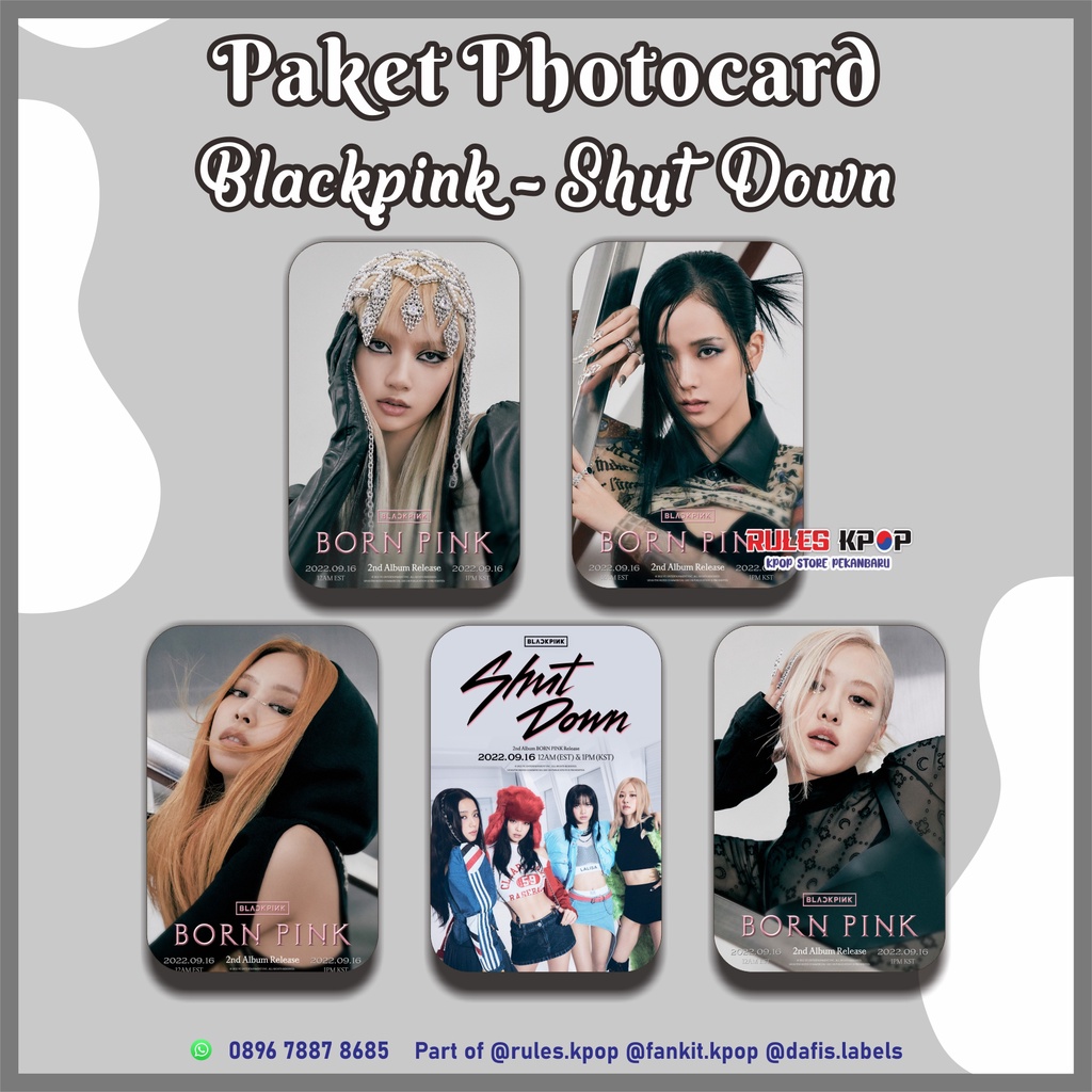 Jual 5 Lembar - PAKET PHOTOCARD BLACKPINK SHUT DOWN PAKET HEMAT PHTOCARD BLACKPINK PINK VENOM ...