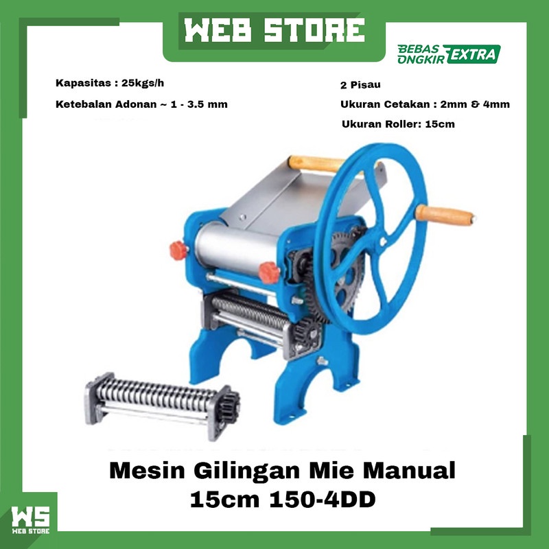 Jual Gilingan Mie Manual Molen Pastel Pangsit Dimsum 150-4DD 15cm 15 cm ...