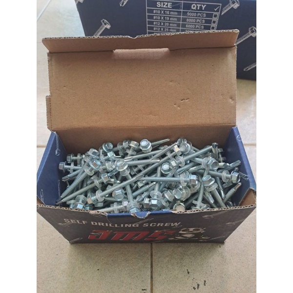 Jual 250 pcs baut drilling 12x50 merk JMS PANDA, baut galvalum, baut ...