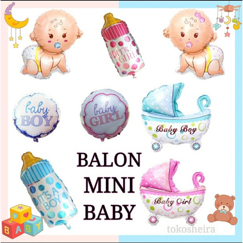 Jual Balon Mini Baby Boy Girl Balon Bulat Its a Boy Girl Balon Baby ...