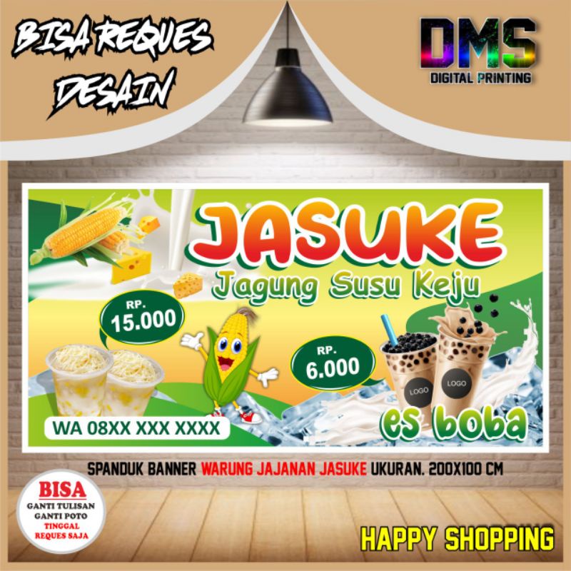 Jual Spanduk Banner Jasuke jagung susu keju | Shopee Indonesia
