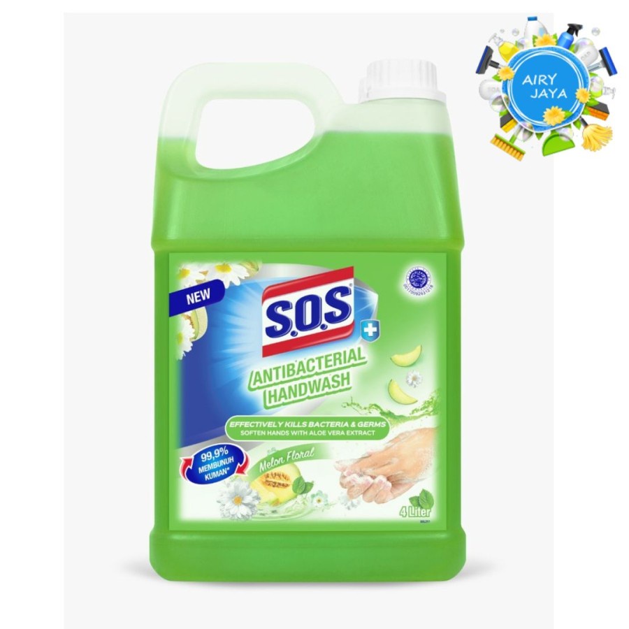 Jual SOS Sabun Cuci Tangan 4 L | 4 liter | Shopee Indonesia