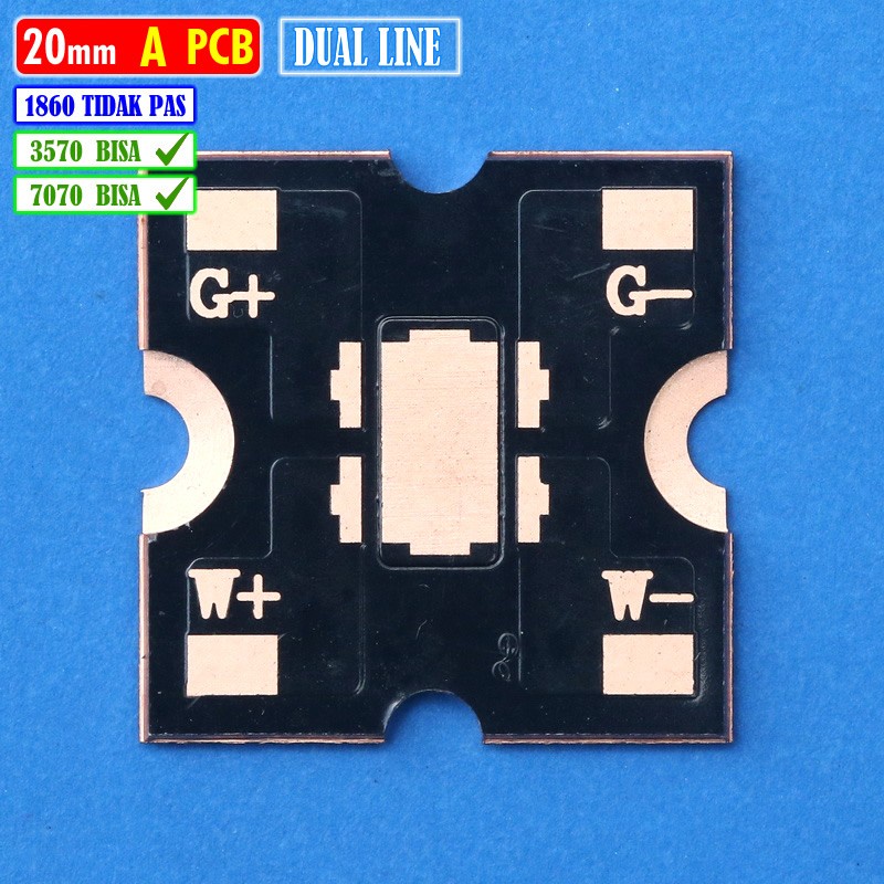 Jual PCB Plat TEMBAGA MCP 7070 20mm Dual 7070 CSP LED GT BiLED P70 ...