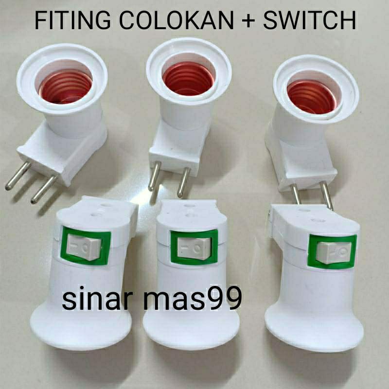 Jual FITING COLOK LMAPU + SAKLAR ON/OFF COLOKAN PNJANG | Shopee Indonesia