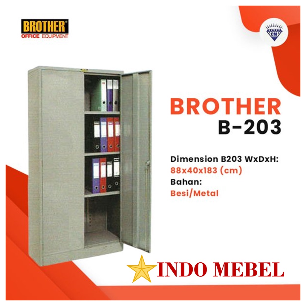 Jual Lemari Arsip/Lemari file Besi BROTHER B203 2 Pintu Tarik B 203 READY MAKASSAR PROMO ...