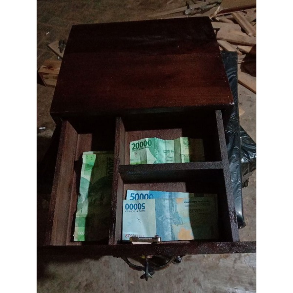 Jual laci uang cash drawer kayu jati mini uk 30x25x10cm | Shopee Indonesia